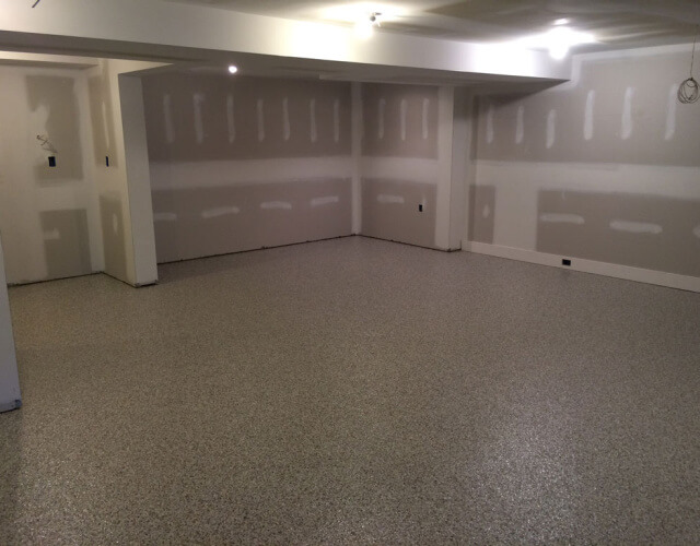 Basement Epoxy Flooring in Germantown MD home | STRONGHOLD FLOORS
